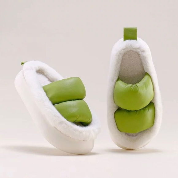Shoes | Fluffy Slippers For Women Brand New Lime Green | Poshmark